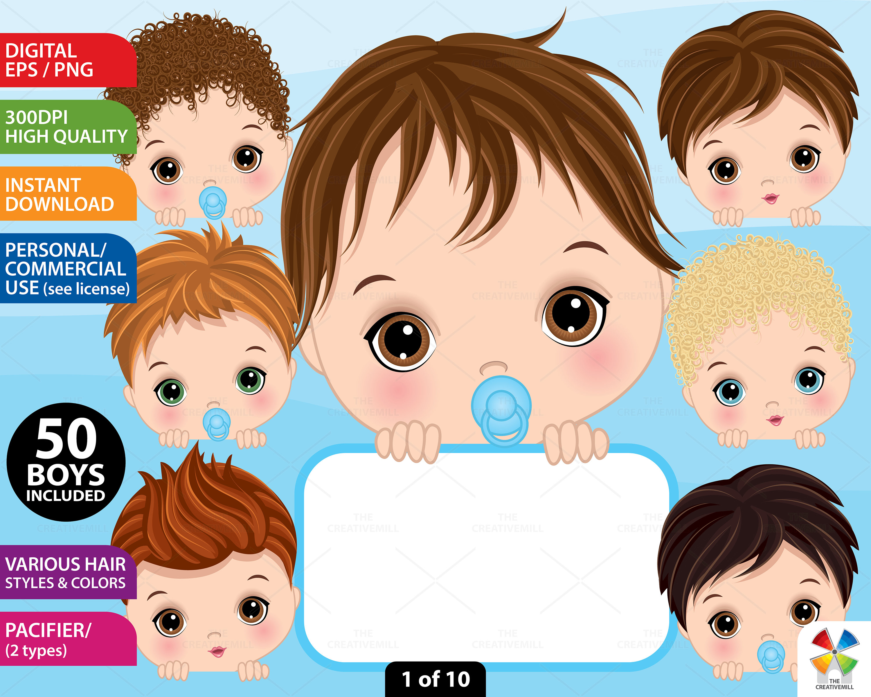Baby Boy Face Clipart