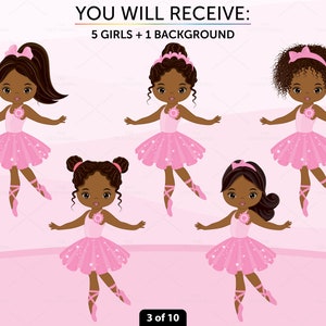 African American Ballerina Clipart Vector Ballerina Clipart - Etsy
