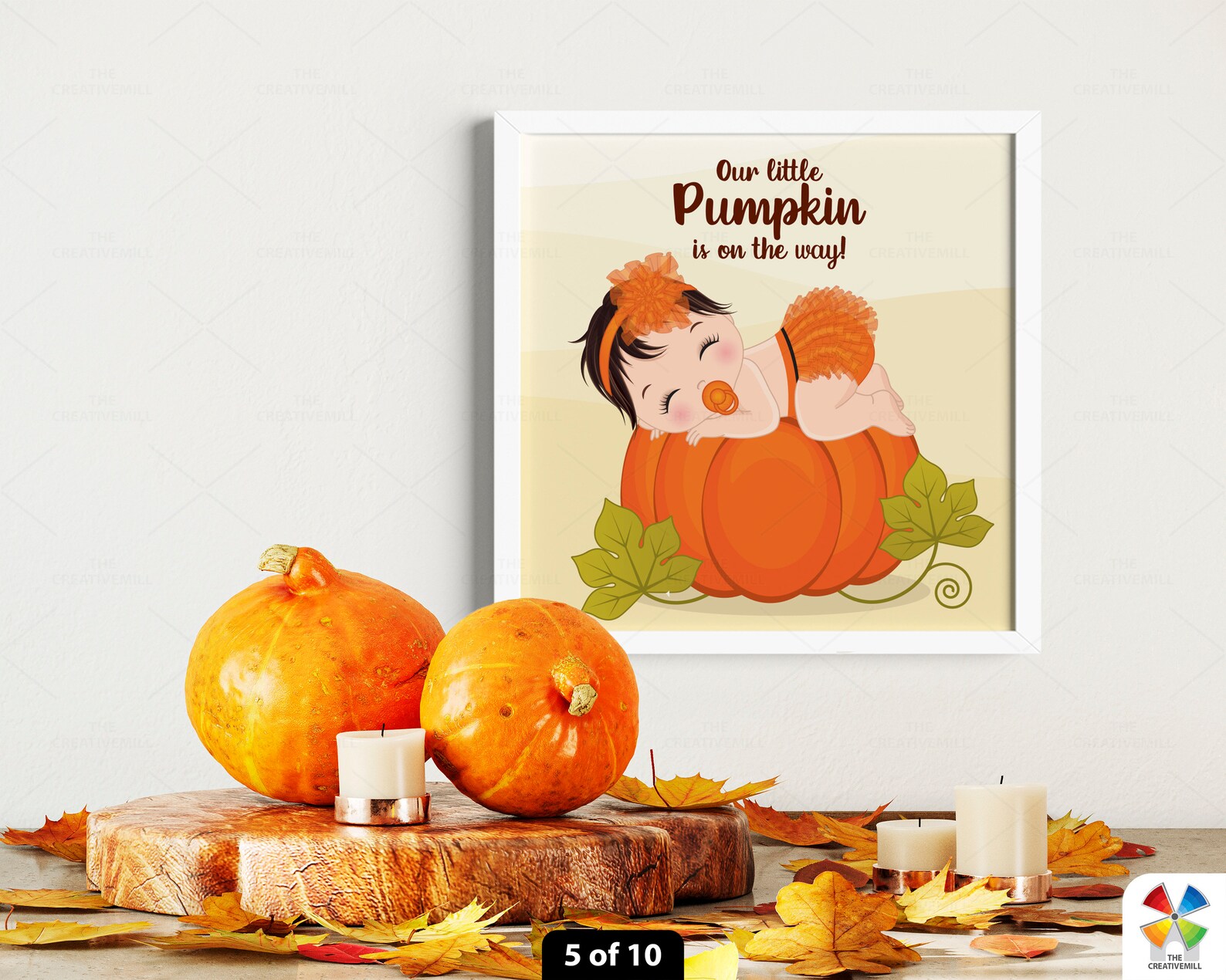 Baby Sleeping Pumpkin Clipart Vector Little Pumpkin 1st - Etsy
