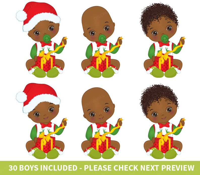 Christmas Baby Boys Clipart Vector Christmas Clipart Baby | Etsy