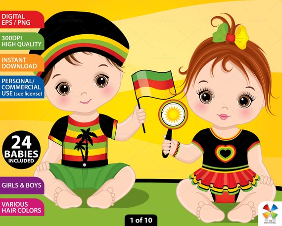 Reggae Baby Clipart Vector Cute Baby Clipart Rasta PNG Baby - Etsy