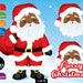 Santa Claus Clipart, Vector Black Santa, Merry Christmas, Xmas PNG ...