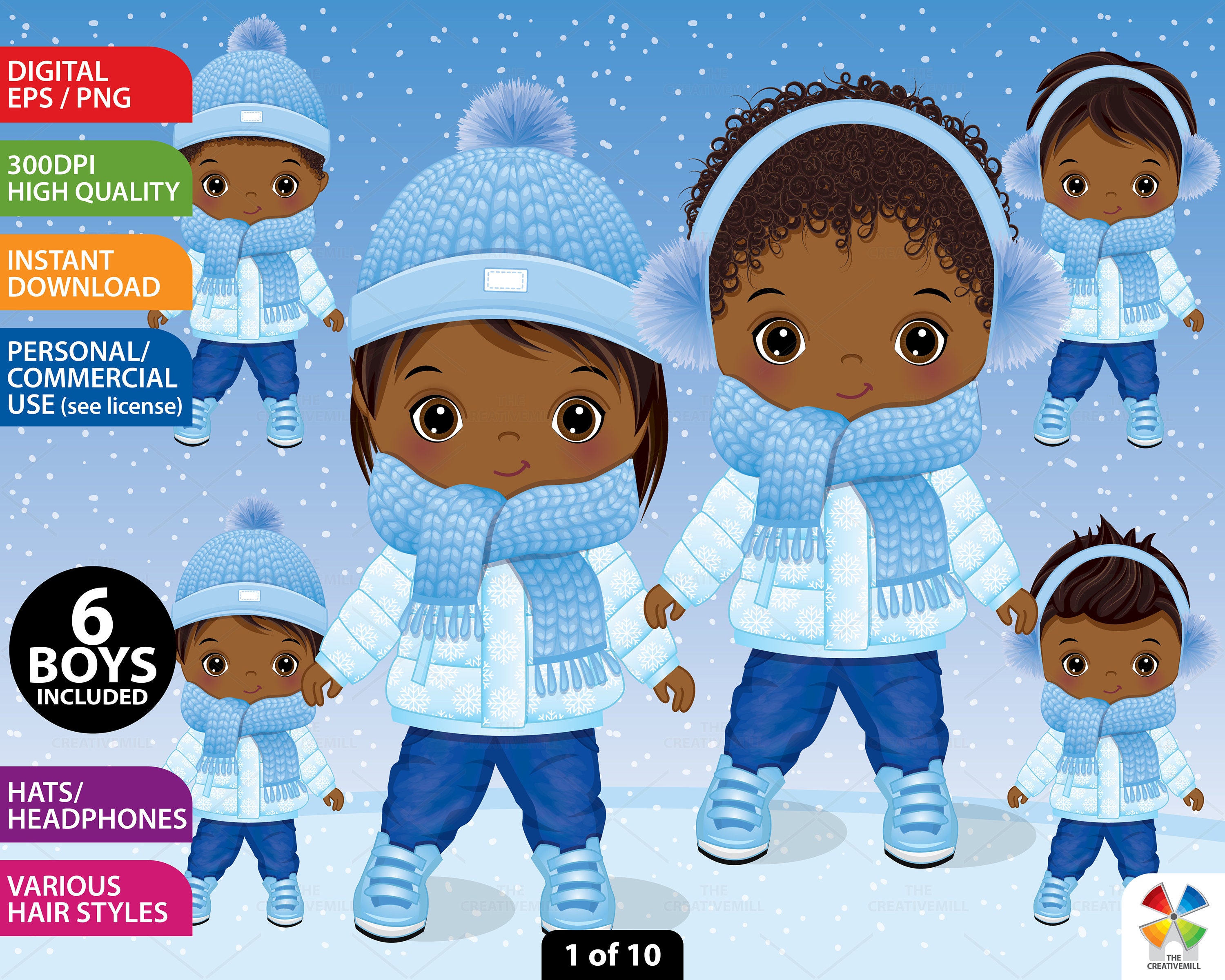 Winter Hats For Kids Clip Art