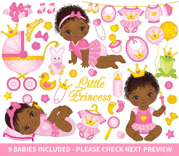 Baby Girl Clipart Vector Princess Clipart Baby Clipart | Etsy