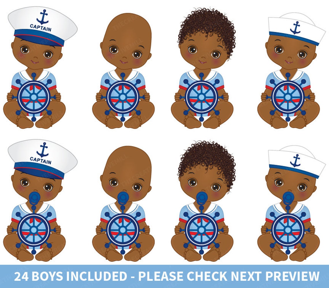 Nautical Baby Boy Clipart Vector Nautical Clipart Baby - Etsy