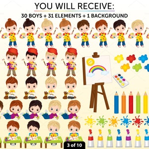 Artist Clipart, Vector Little Artist, Back to School, Preschool PNG ...