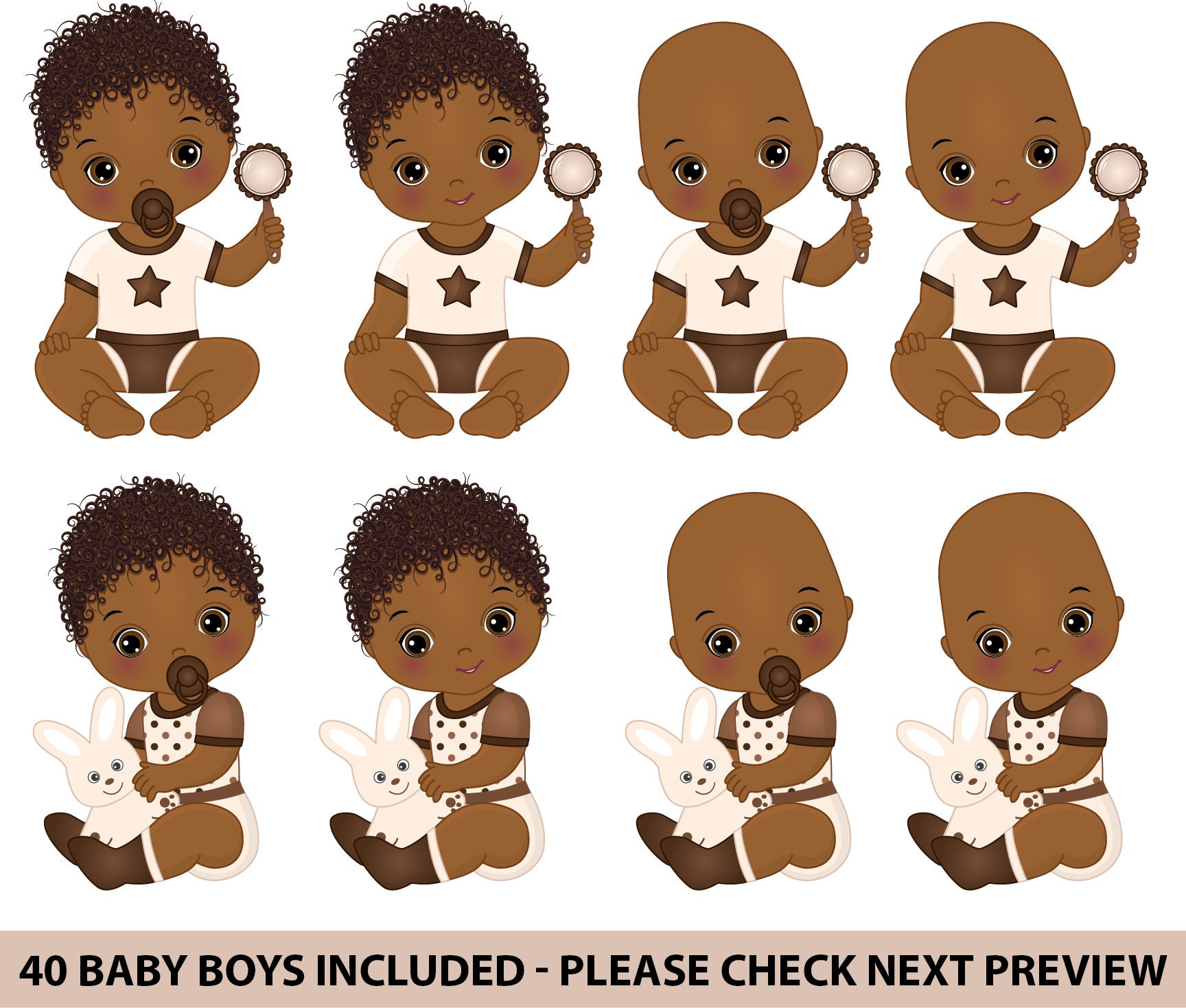 Black Baby Boy Clip Art