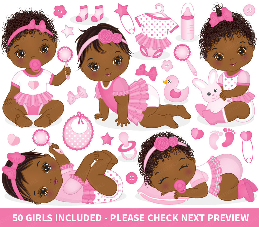 African American Baby Clipart