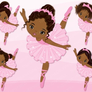 African American Ballerina Clipart Vector Ballerina Clipart | Etsy