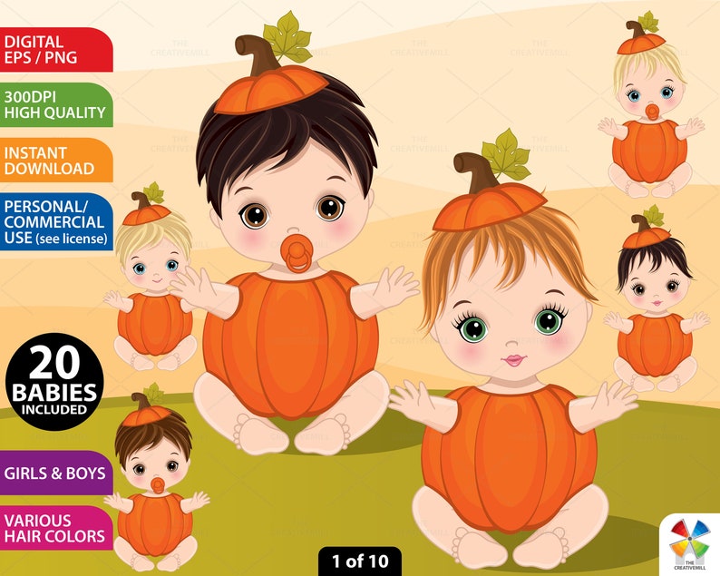 Little Pumpkin Clipart Vector Newborn Fall 1 Year Old Baby - Etsy