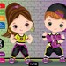 Hip Hop Clipart, Vector Break Dance, Dancing Girl, Boy, Rap Kid PNG ...