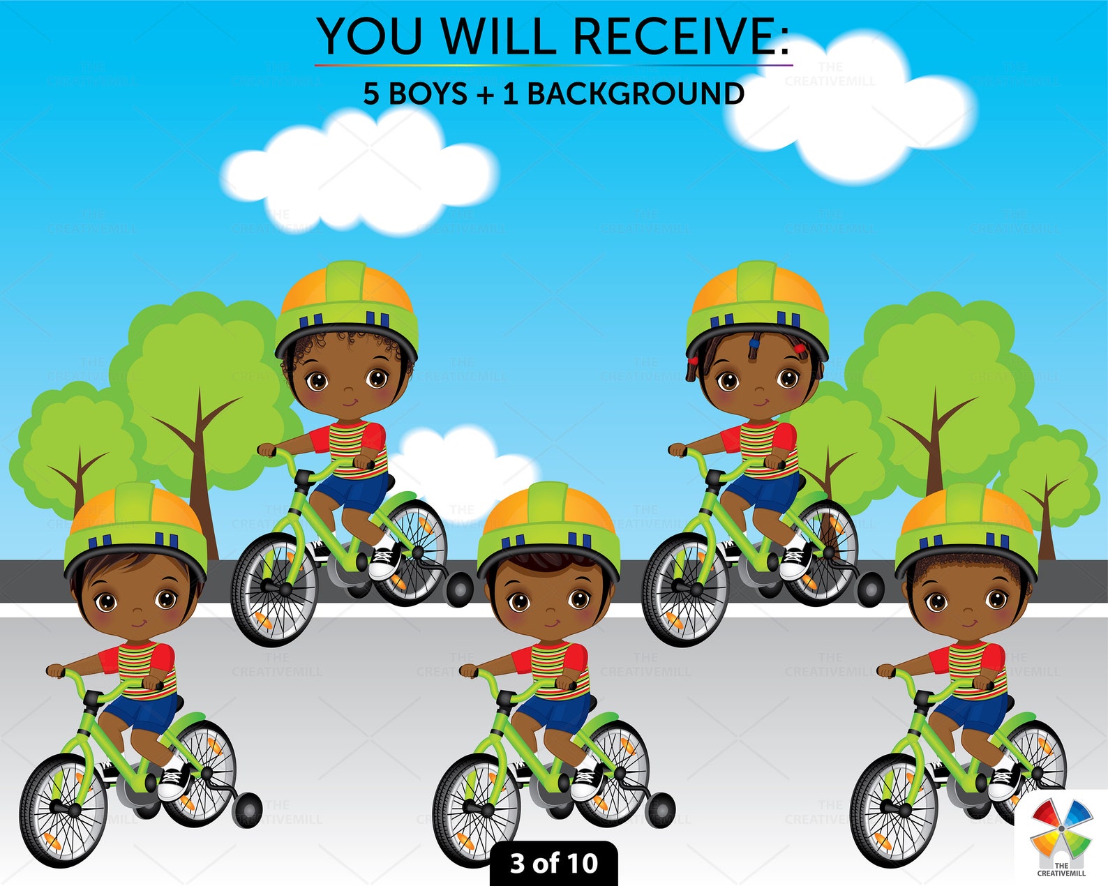 Bicycle Boy Clipart Vector Boy Bike Sport Kid Character - Etsy