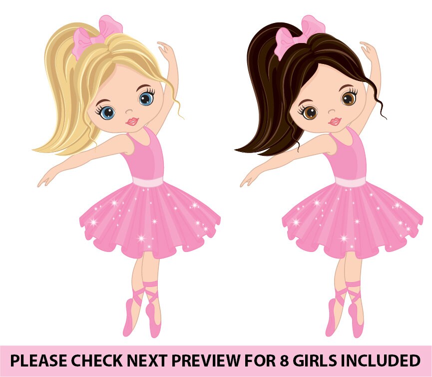 Ballerina Clipart Vector Ballerina Clipart Ballet Clipart | Etsy