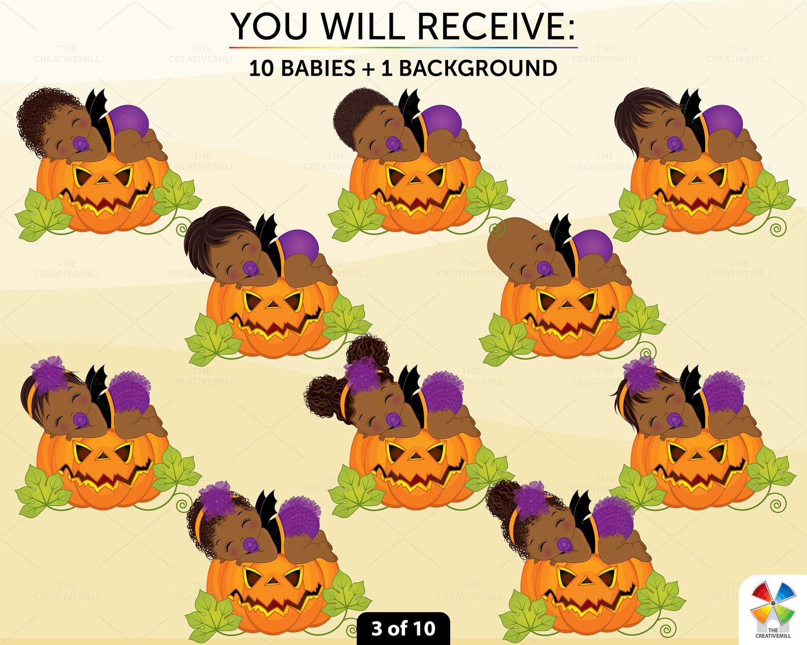 Halloween Baby Clipart Vector Little Pumpkin 1st Halloween - Etsy