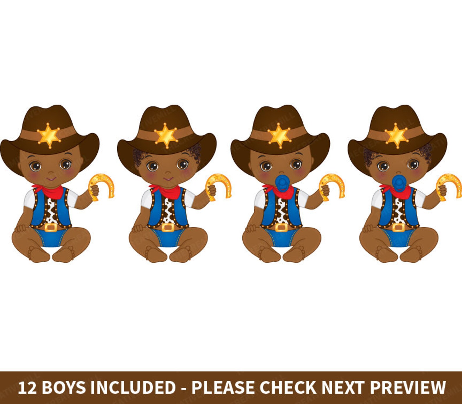 Cowboy Baby Clipart - Vector Cowboy Clipart, Baby Clipart, Newborn ...