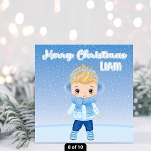 Cute Winter Boy Clipart, Vector Little Boy, Doll, Character, Christmas ...