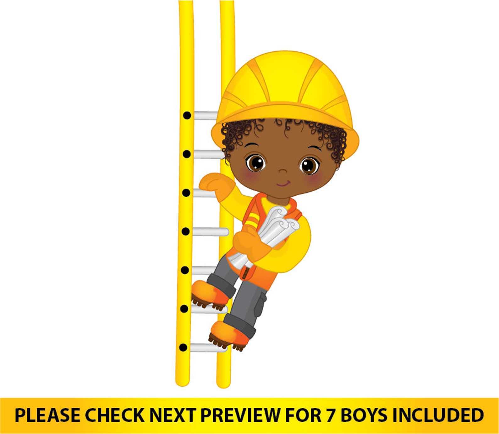Construction Boys Clipart Vector Construction Clipart Boys - Etsy