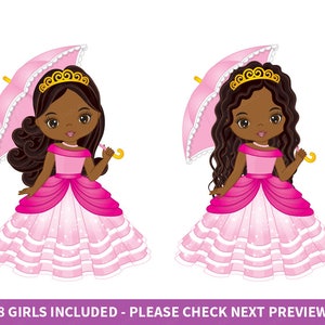 Princess Clipart - Vector Princess Clipart, Fairy Tale Clipart, African ...