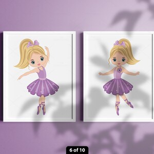 Ballerina Clipart - Vector Ballerina Clipart, Ballet Clipart, Purple ...