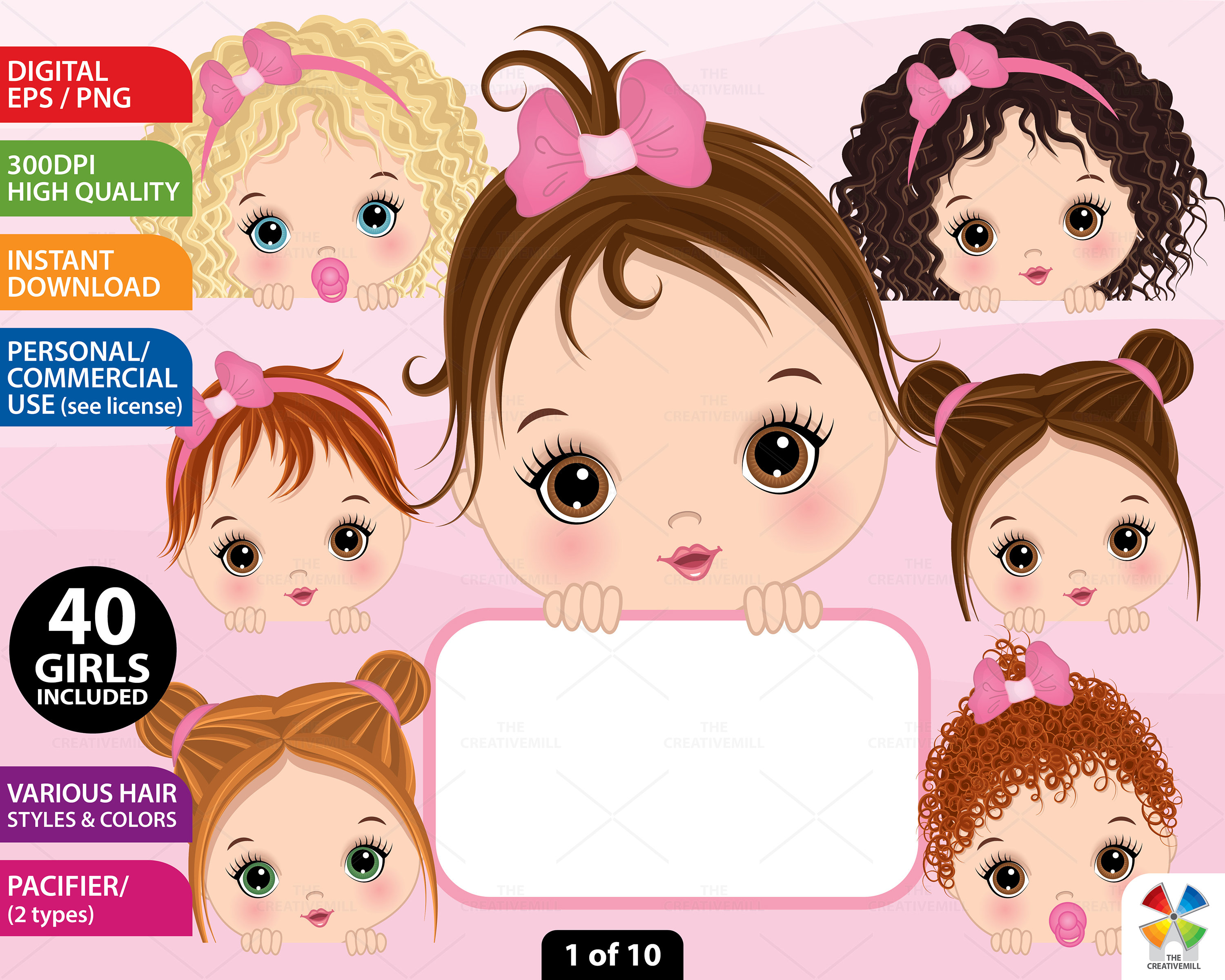 Cute Baby Girl Clipart Png