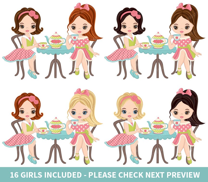 Tea Party Clipart Tea Clipart Tea Party Clip Art Tea Clip | Etsy