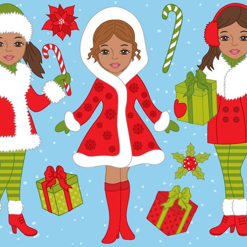 Girls Picking Apples Clipart Vector Apples Clipart Girls | Etsy