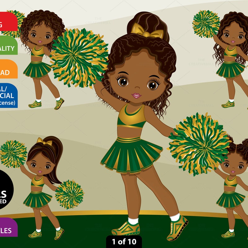 Cheerleader Clip Art - Etsy