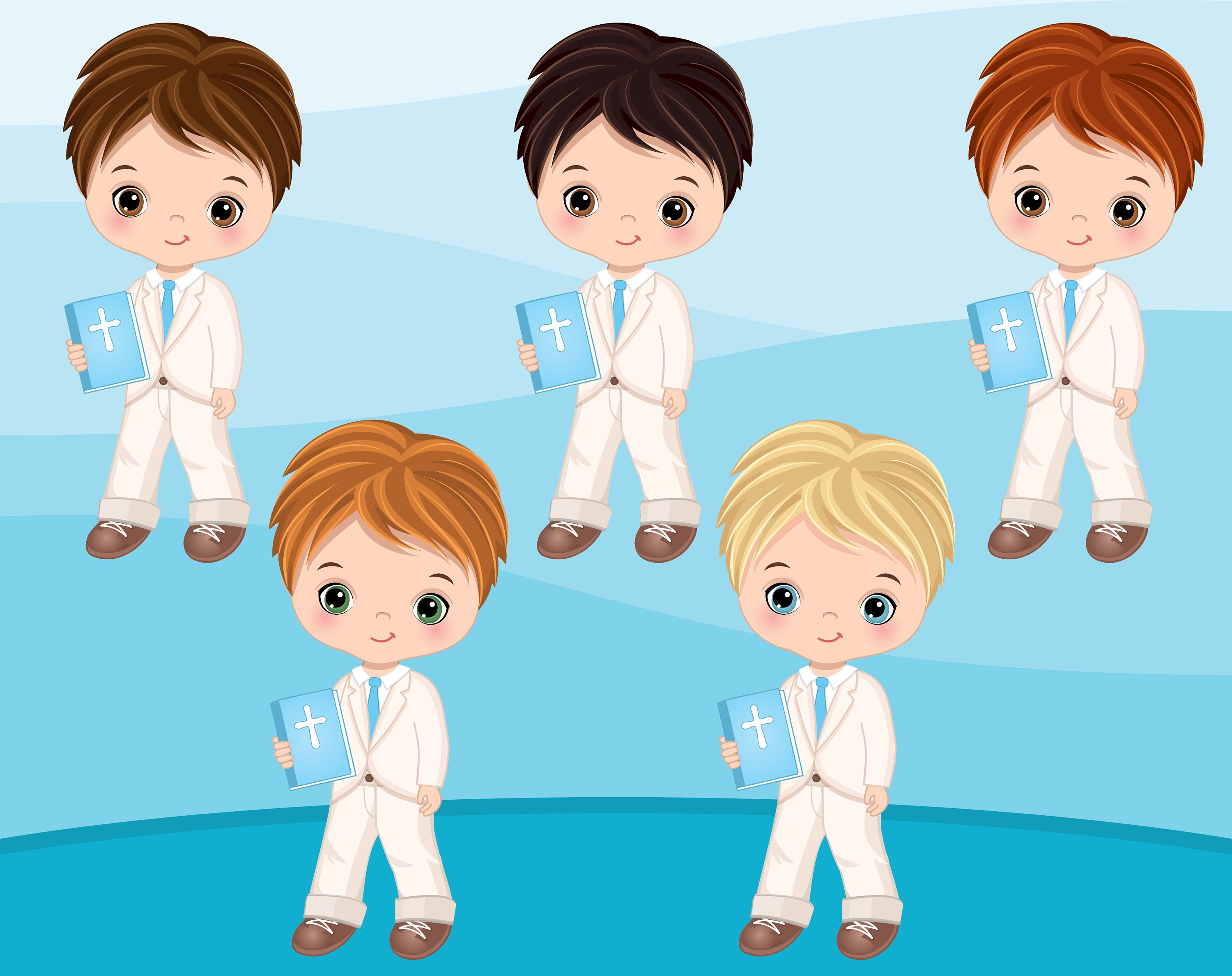 First Communion Clipart Vector Bible Clipart Boy Girl | Etsy Canada