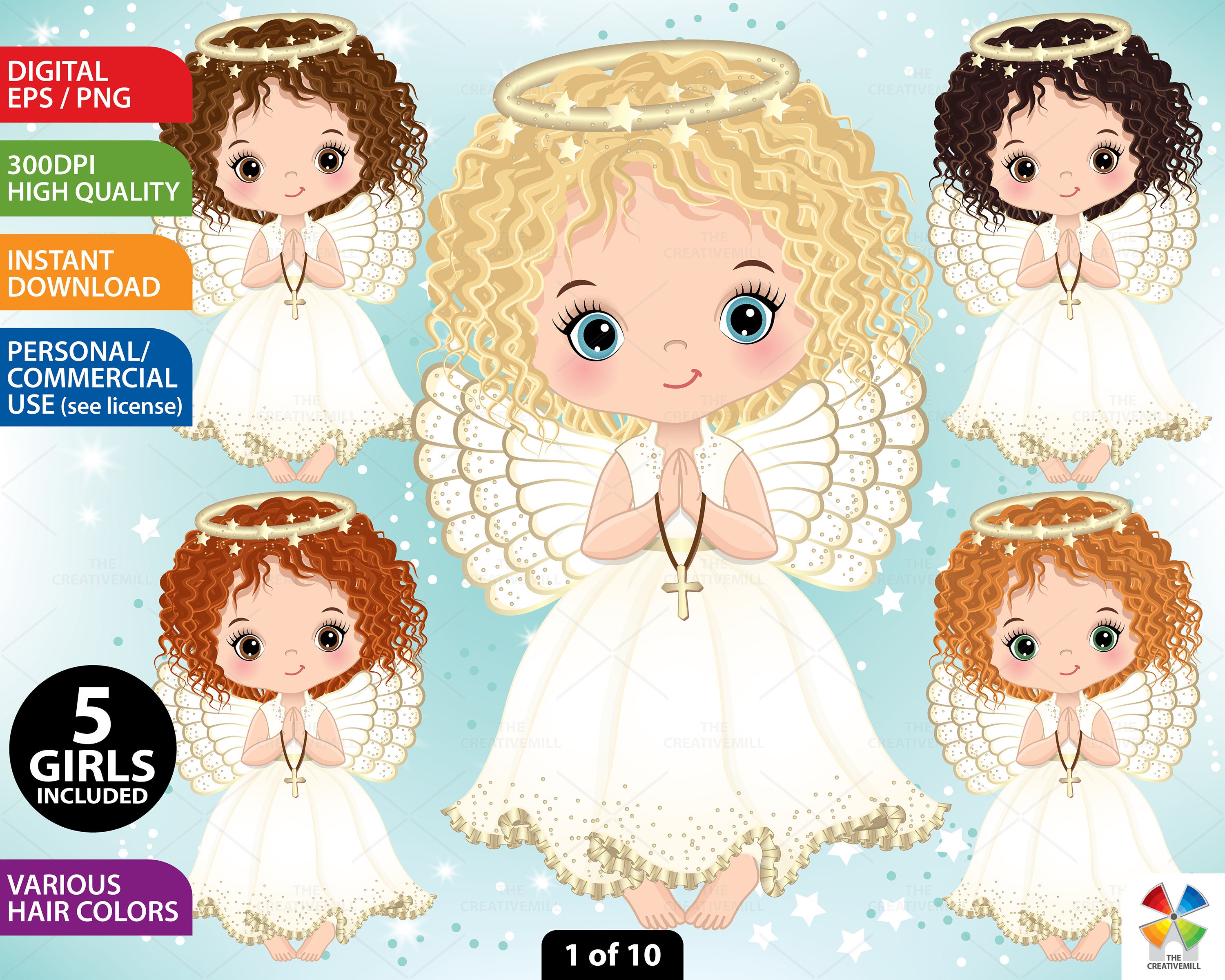 Cute Christmas Angel Clip Art