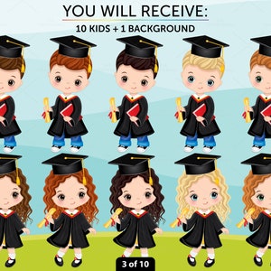Graduation Kid Clipart, Vector Preschool, Students, Diploma, Graduation ...