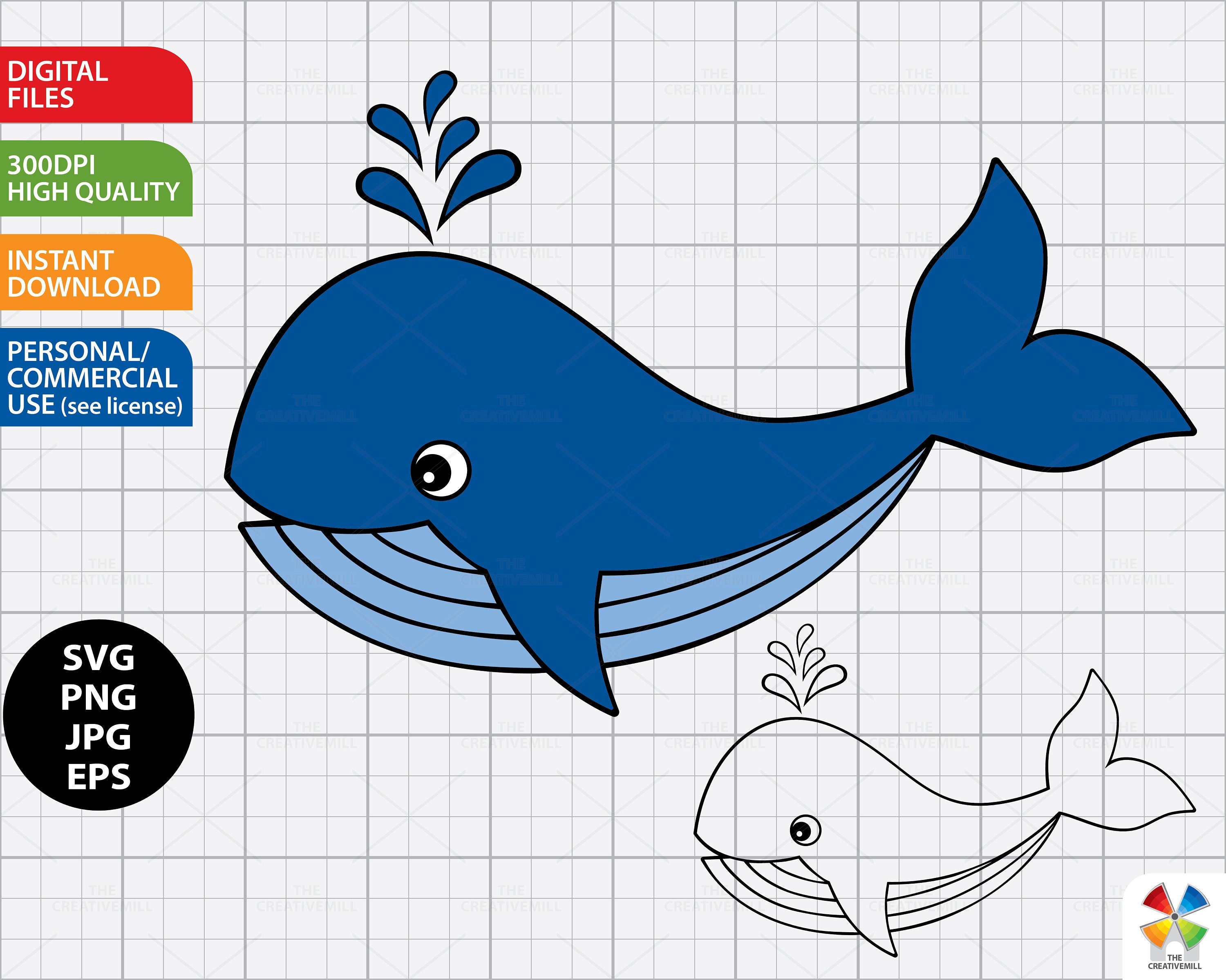 Clip Art Blue Whale