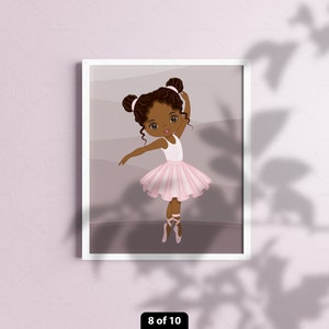 Pink Pastel Ballerina Clipart, Vector Ballet, Afro Puffs, Pink Tutu ...