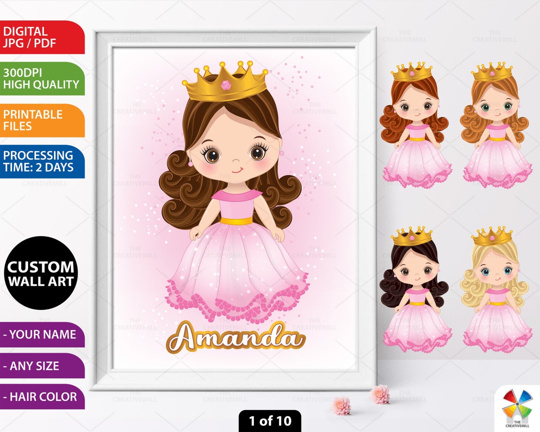 Little Princess Wall Art Little Girl Room Decor Girl Bedroom - Etsy