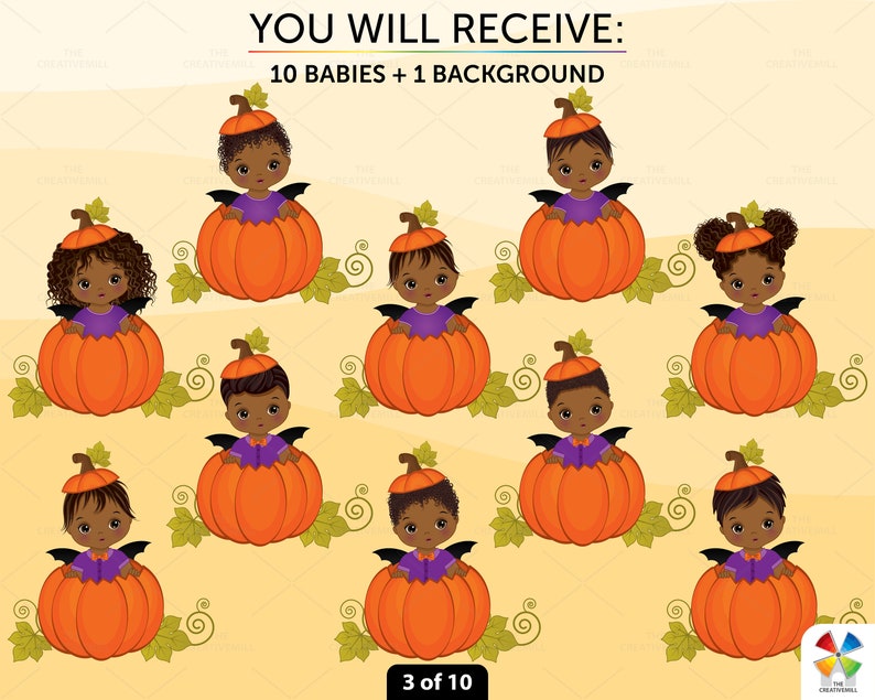 Halloween Baby Clipart Vector Little Pumpkin 1st Halloween - Etsy