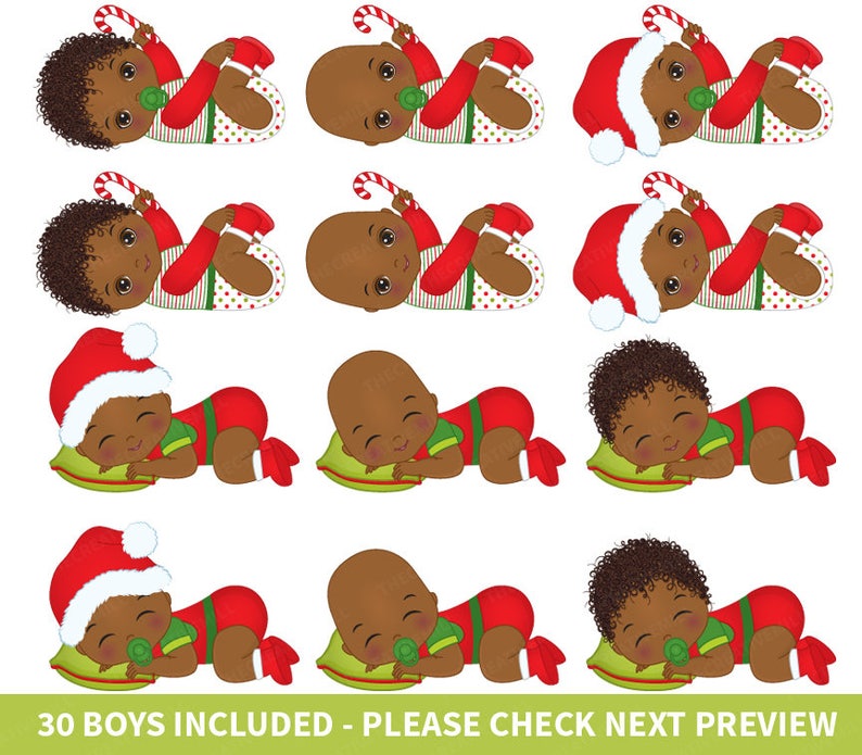 Christmas Baby Boys Clipart Vector Christmas Clipart Baby | Etsy