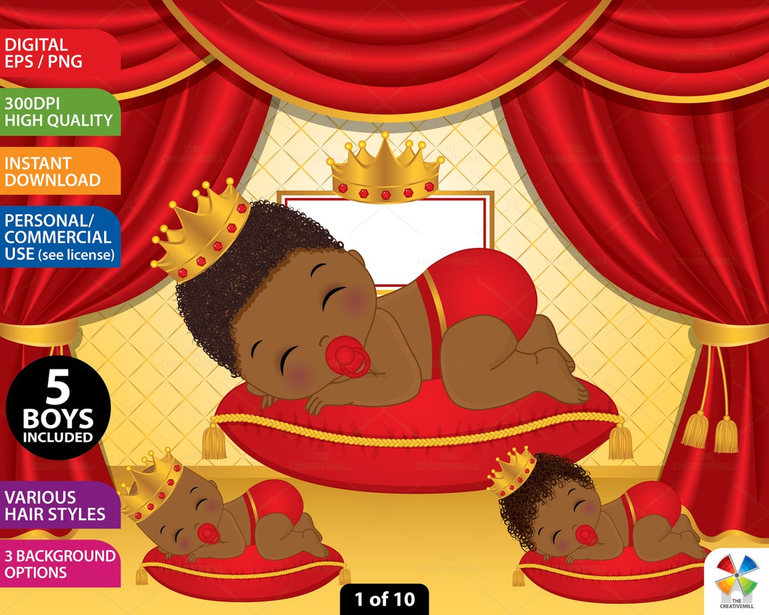Baby Prince Clipart, Newborn, Royal Red, Baby Shower, Little Prince ...