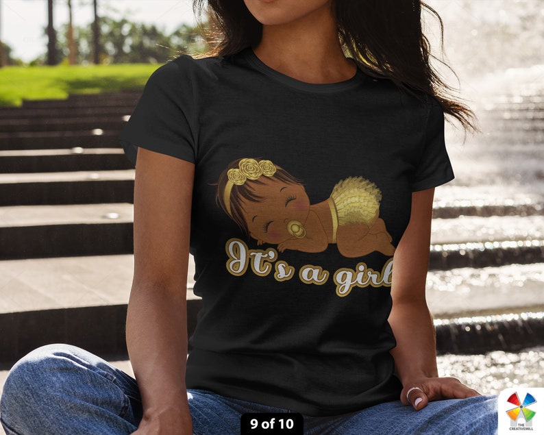 Gold Roses Baby Girl Clipart Vector Newborn Metallic - Etsy