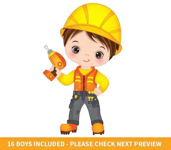Kids Construction Clip Art