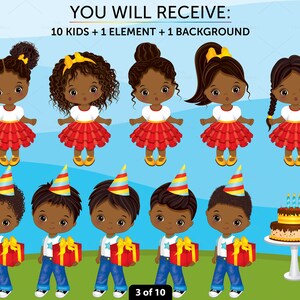 Happy Birthday Clipart - Vector Party Clipart, Girl Clipart, Boy ...