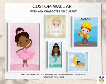 Custom Name Clipart - Etsy UK