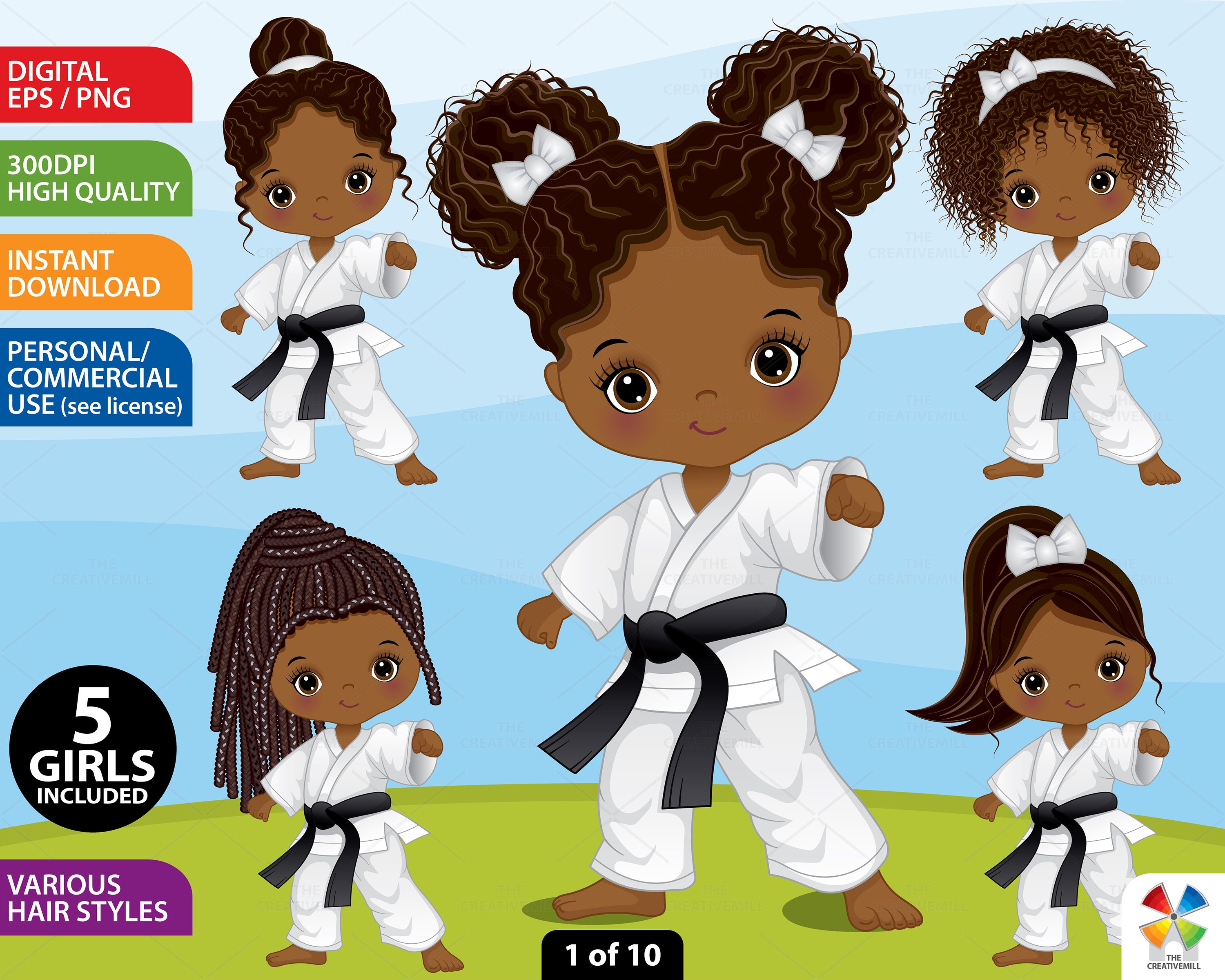 Girl Martial Arts Clipart