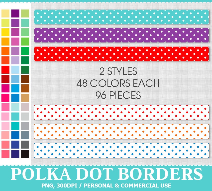 Colorful Polka Dot Border
