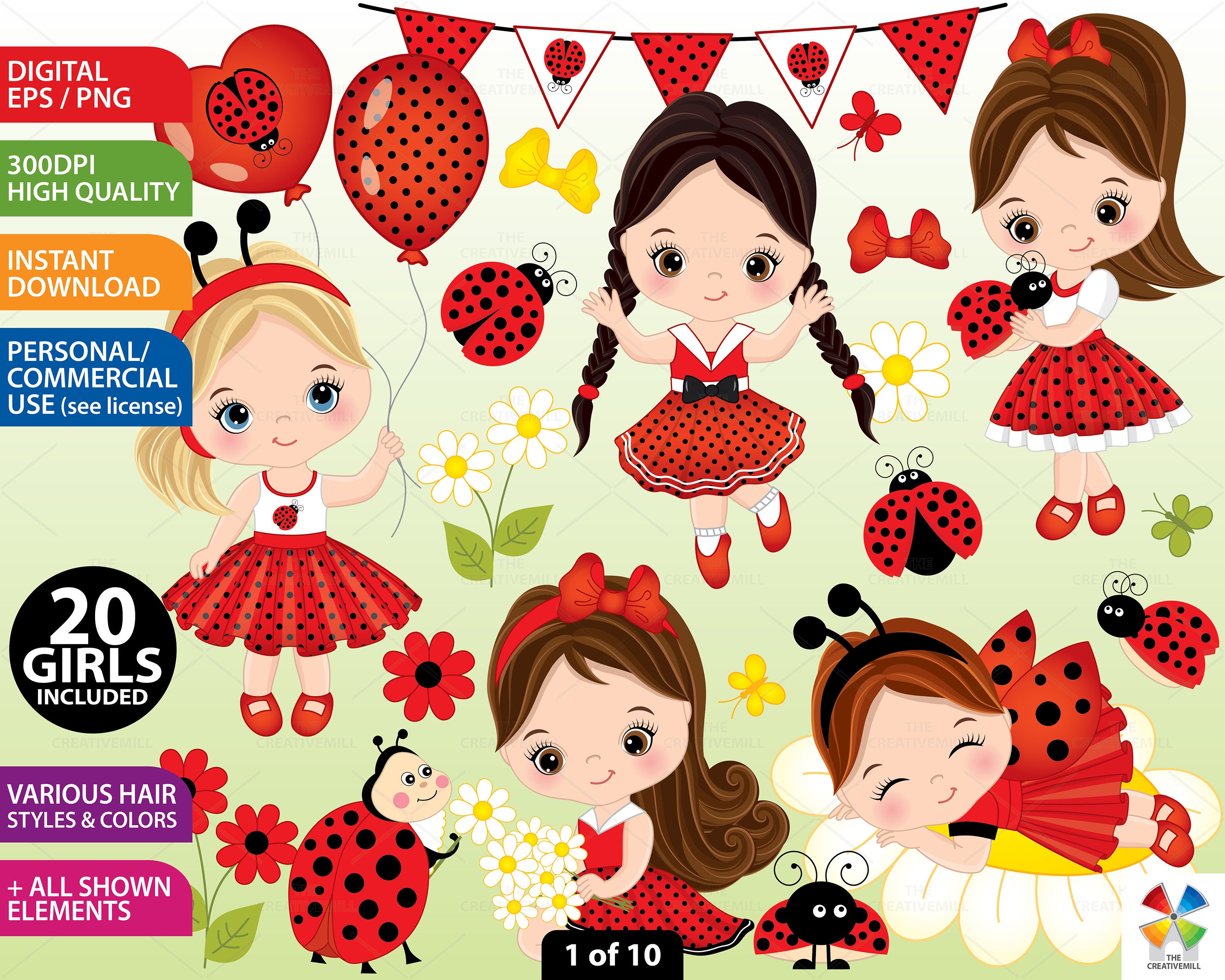 Ladybug Girl Clipart Images