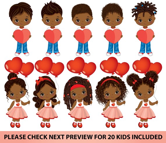 Clip Art & Image Files Cute Afro Child Vector Love Kids Toddler Boy ...