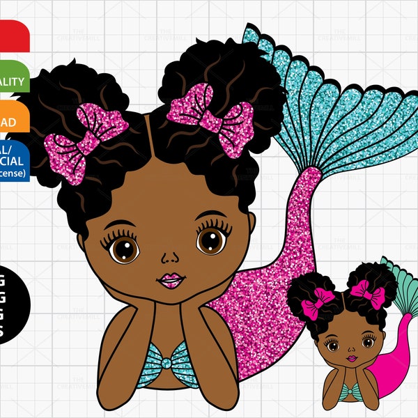 Mermaid Clipart - Etsy