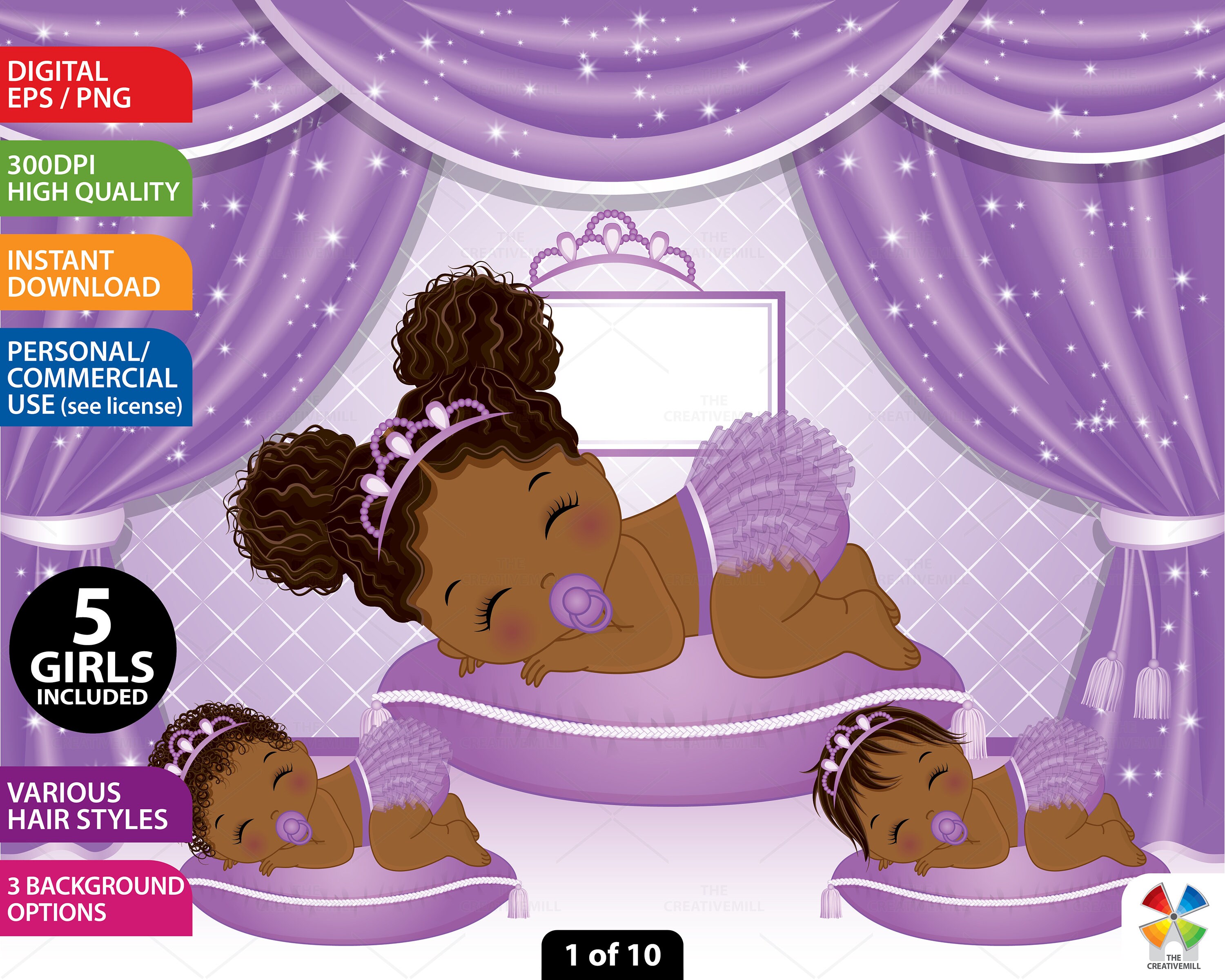 Purple Baby Girl Background