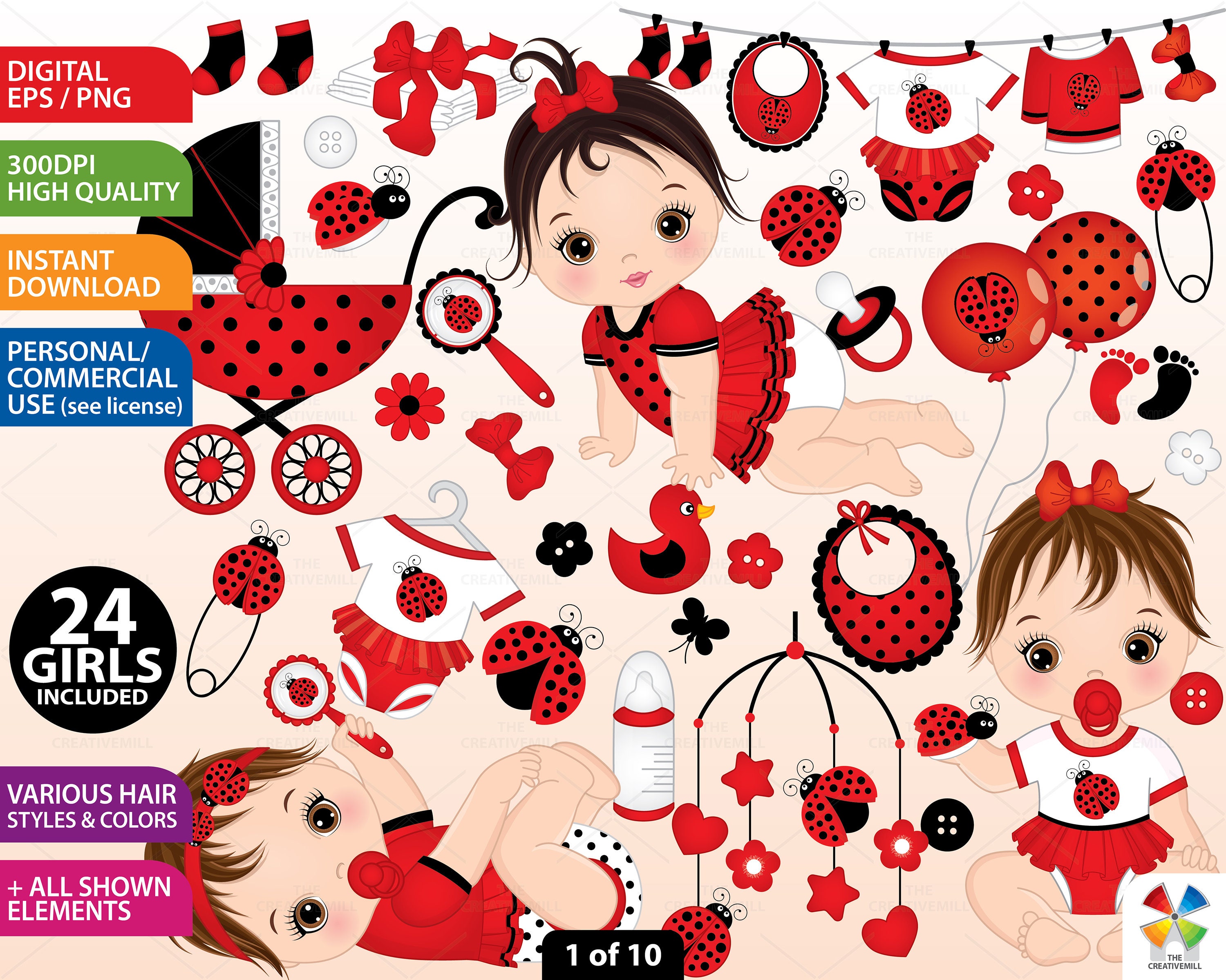 Baby Ladybug Clipart