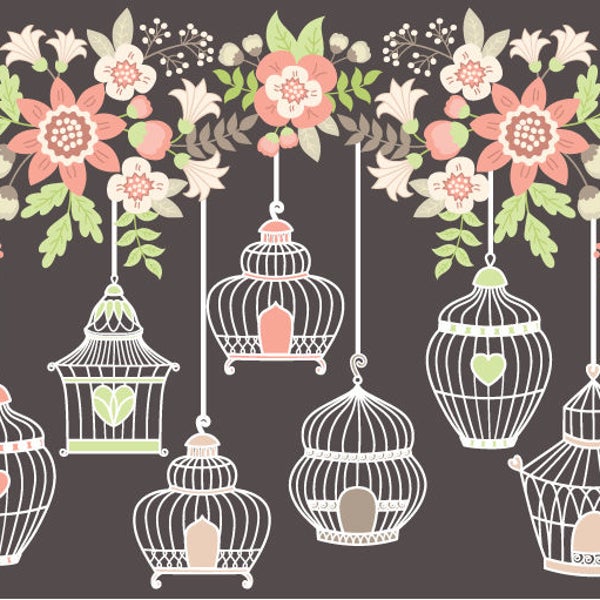 Bird Cage Clipart - Etsy