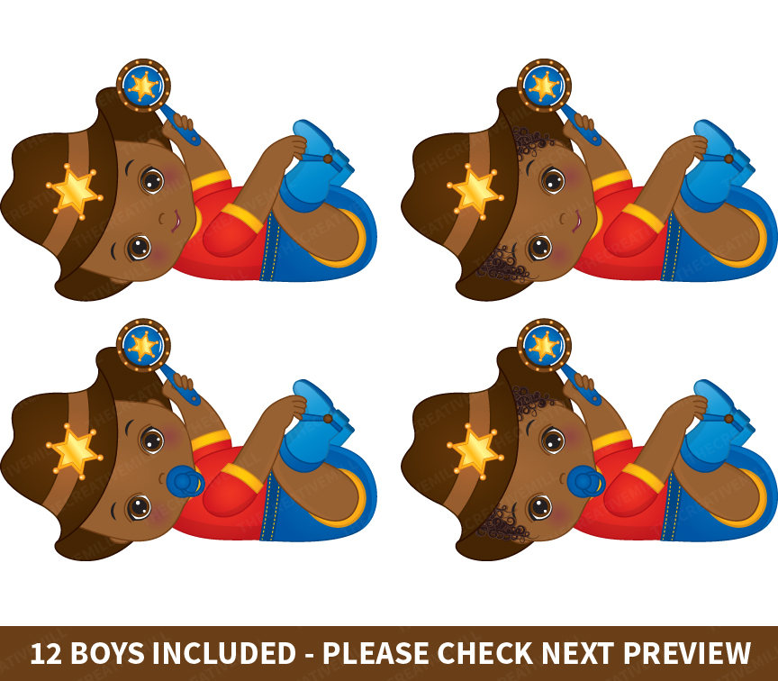 Cowboy Baby Clipart - Vector Cowboy Clipart, Baby Clipart, Newborn ...