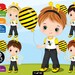 Boy Bumblebee Clipart - Vector Bee Clipart, Boy Clipart, Bee Boy ...